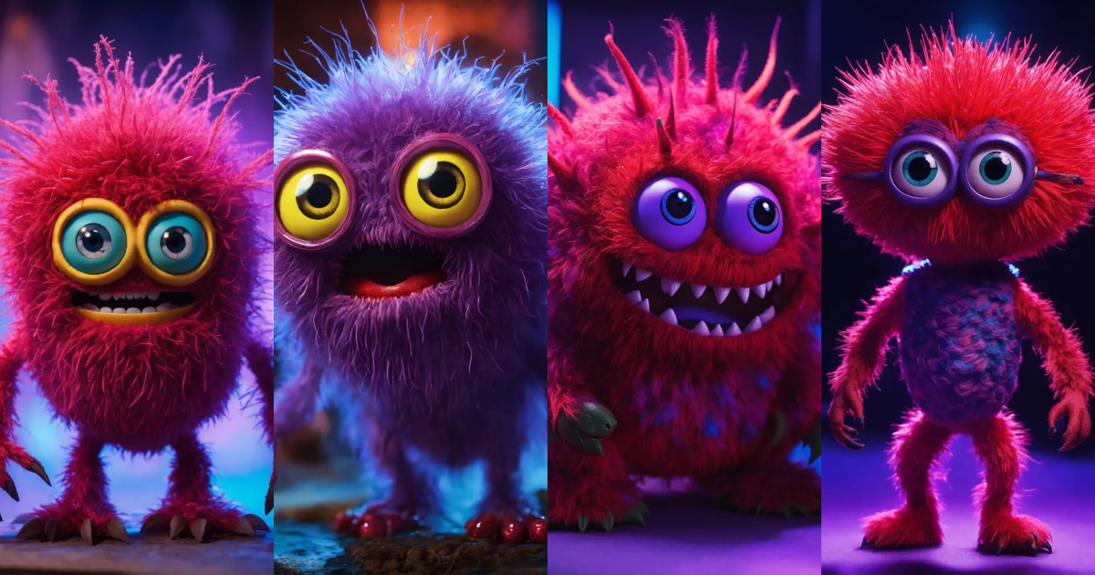 Lexica - CGI! red germ monster character. Highly detailed. Scary but ...