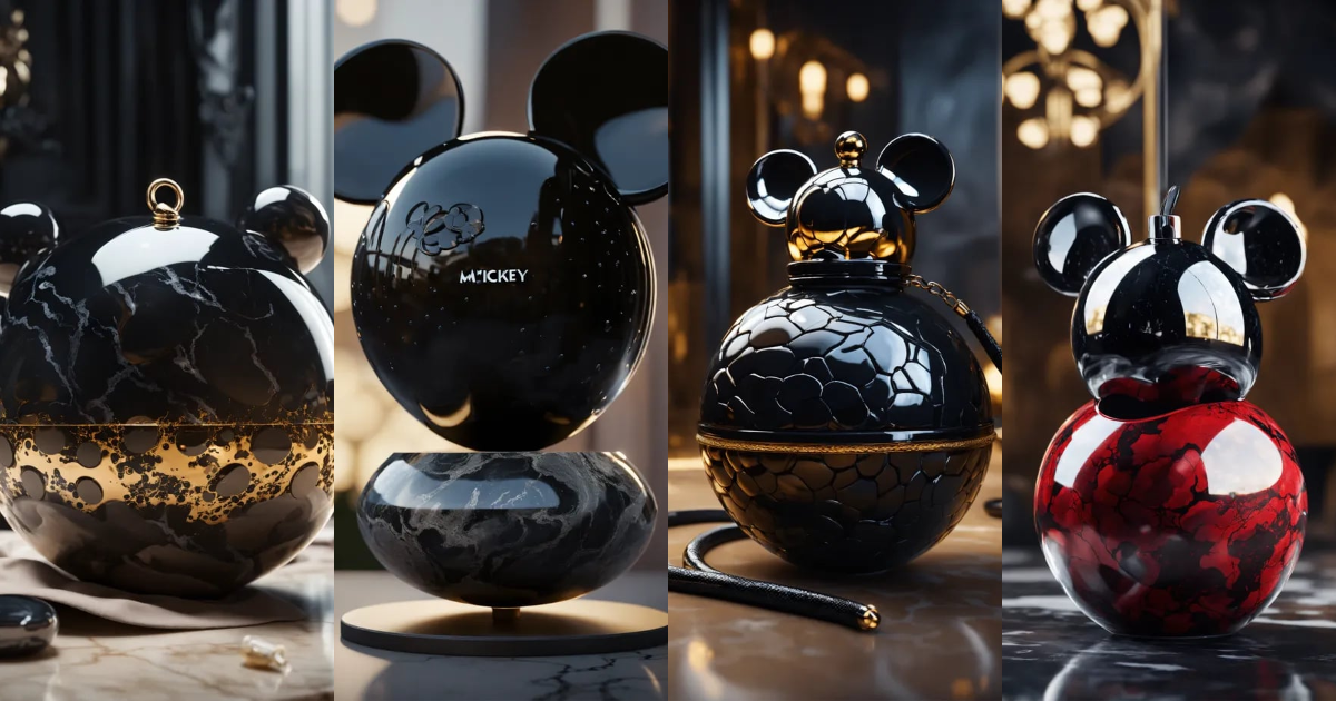 Lexica - Mickey Mouse Marble Grenade concept, made out of black snake ...