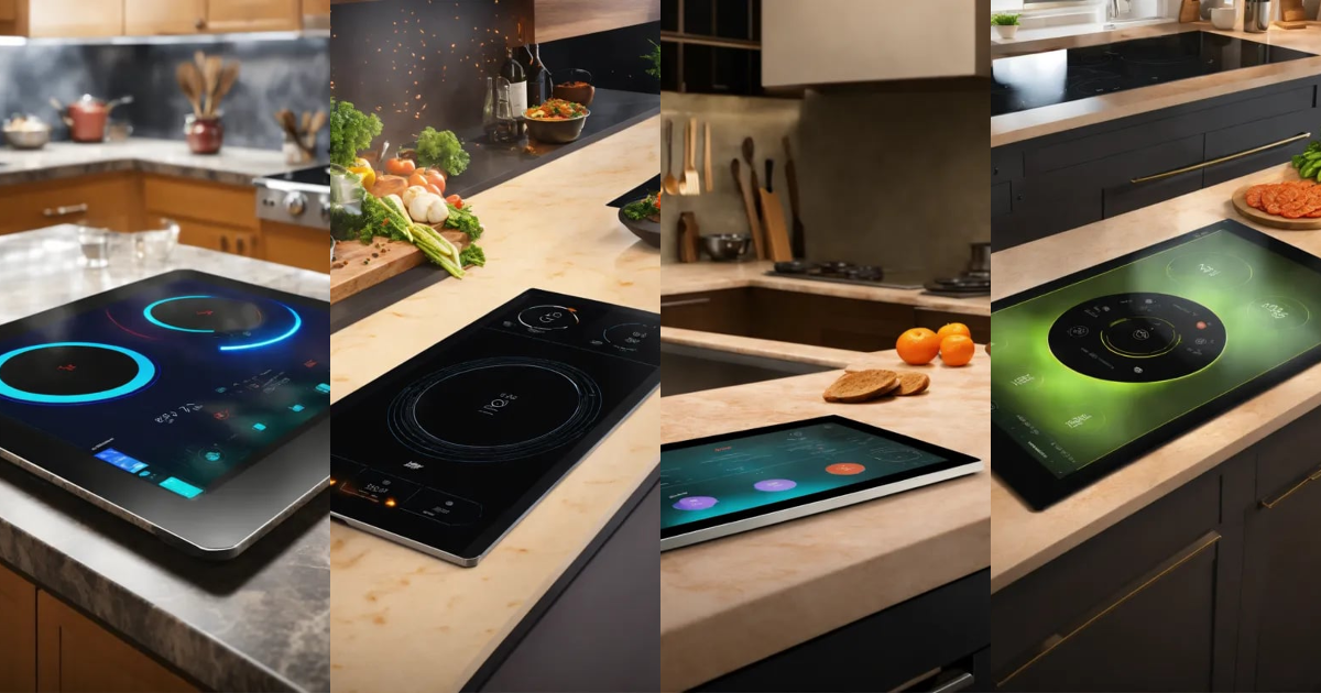 Lexica - Tablet embedded in a kitchen island countertop, UI/UX design ...