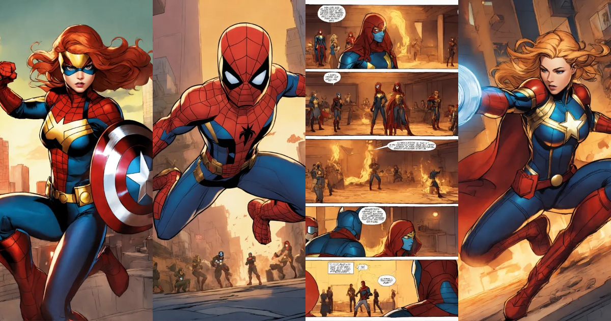 Lexica - Marvel Att-Lass animated action without words or logos