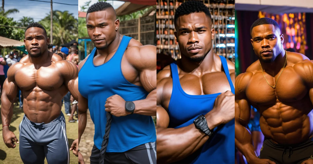 Lexica - 30-year-old Malagasy man with big muscles, big bodybuilder ...