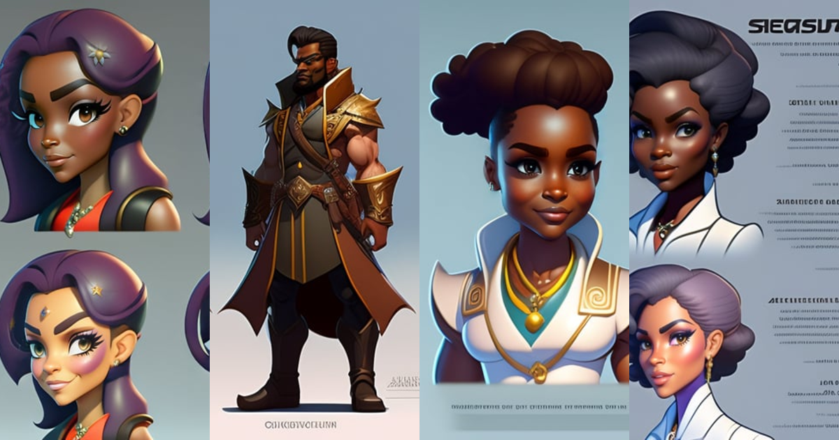 Lexica - Model sheet, turnaround