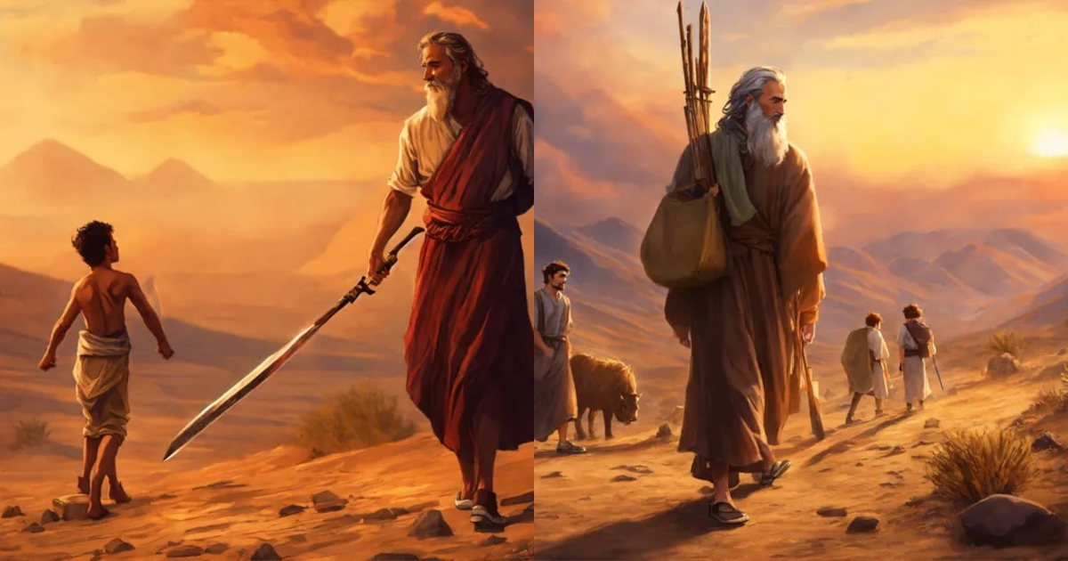 Lexica - Realistic abraham from the bible , realistic , with knive on ...