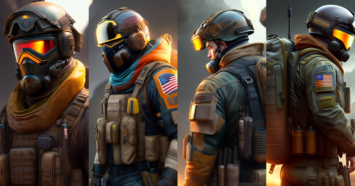 Lexica - Special forces soldier in a acronym suit, character concept ...