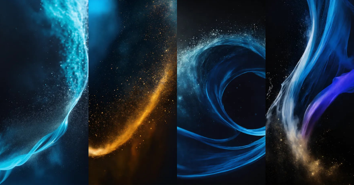 Lexica - Glitter mist. Paint water splash. Magic spell. Blue silver ...