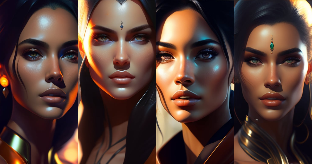 Lexica - Hypnotised, faces symmetrical eyes, character concept art ...
