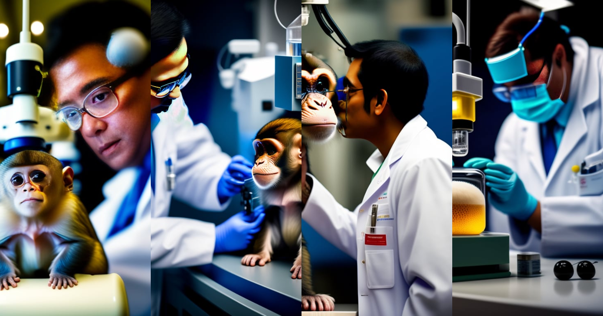 Lexica - A scientist wearing a lab coat using ICMS to generate a ...