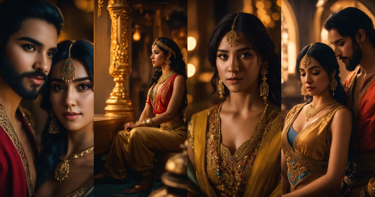 Lexica - Jasmine and Aladdin, portrait, best quality, full body ...