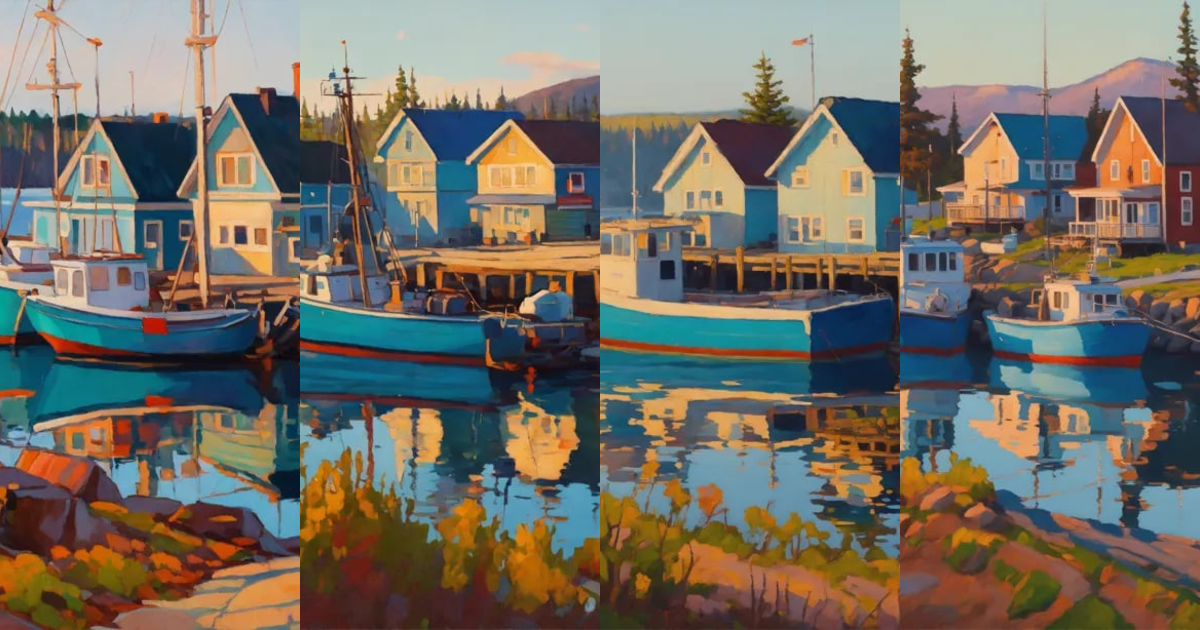 Lexica - Ocean, seashore, gaspé cliff, labrador landscape, rpg style ...