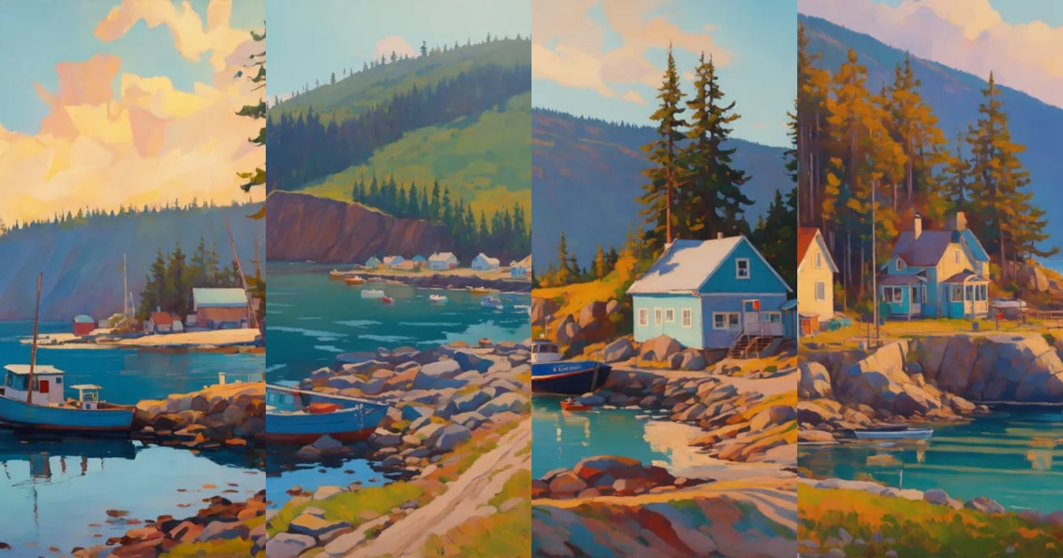 Lexica - Ocean, seashore, some gaspé cliffs, labrador landscape, rpg ...
