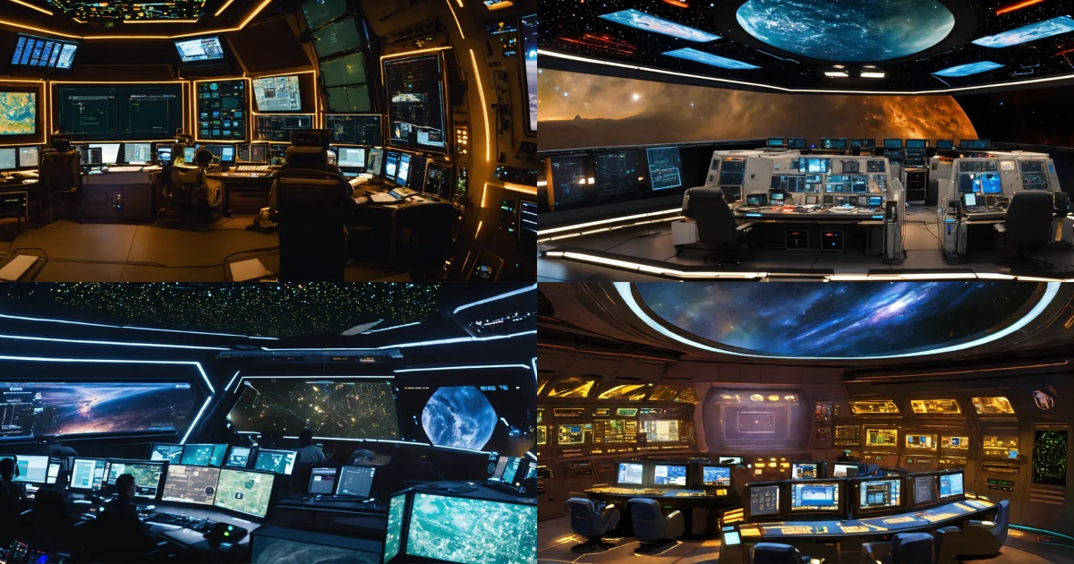 Lexica - View inside the command center of an interstellar spacecraft.