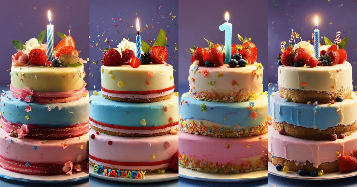 Lexica - Birthday,cake,realistick,ten,no background