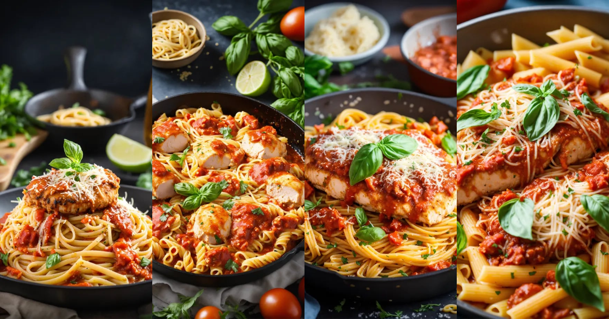 Lexica - High-end styling image, fine dine of One-Pan Chicken Parmesan ...