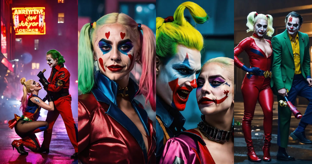 Lexica - Lady Gaga Harley Quinn fight with joaquin phoenix joker