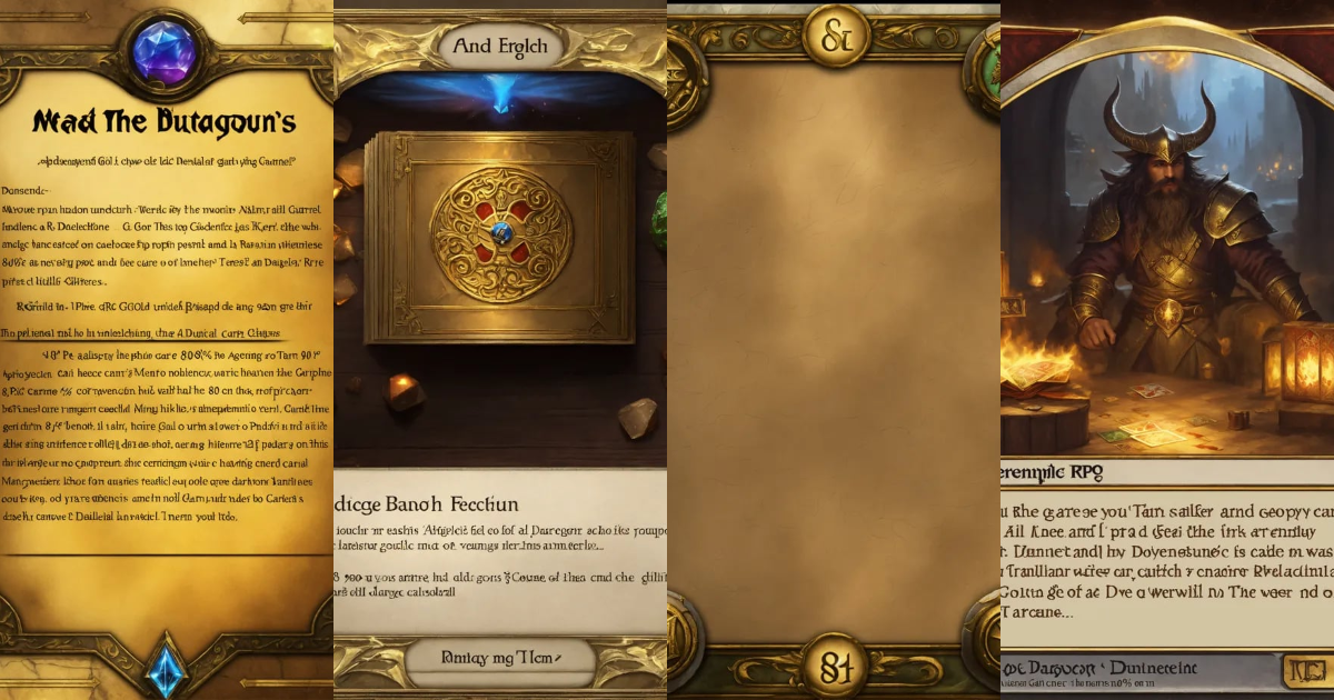 Lexica - RPG item card template, fantasy, magic, gold, magic the ...