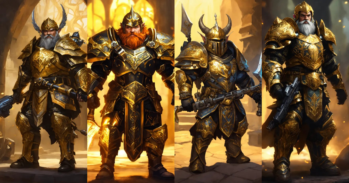 Lexica - Dwarf fantasy character wearing heavy fantasy elven armor ...