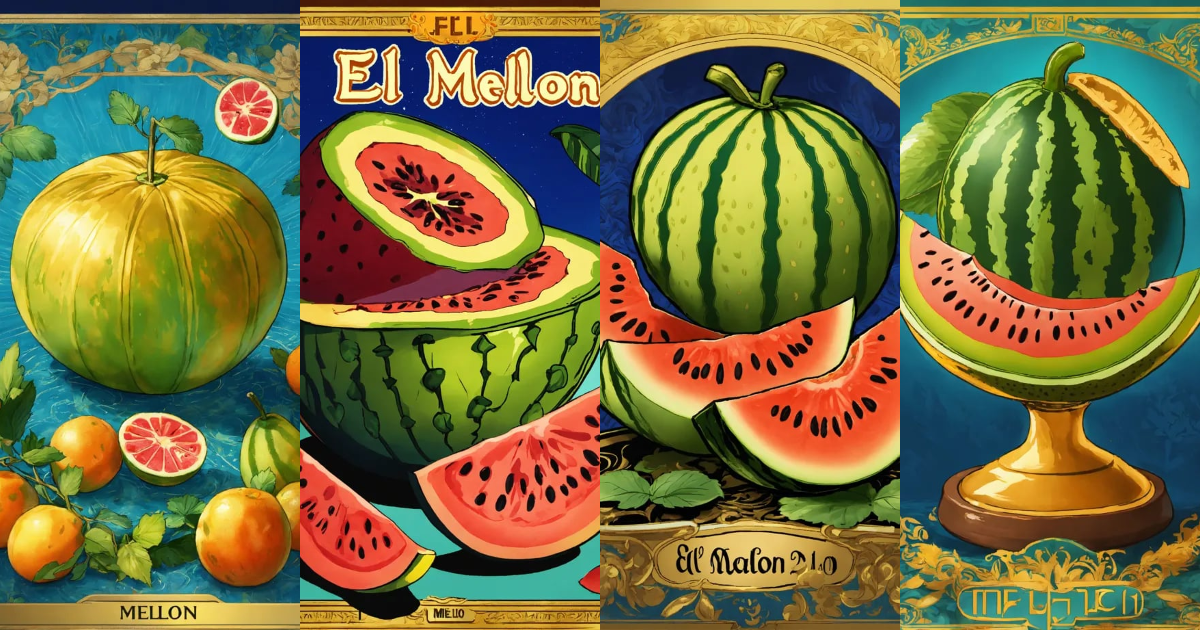 Lexica - A fruit melon basen on the card "el melón" of the mexican ...