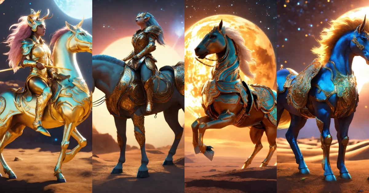 Lexica - Celestial Centaurion In 8K Ultra 3D, this centaur-like ...