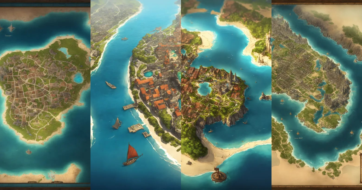 Lexica - Dnd city map with an ocean on the right side. D&D, fantasy ...