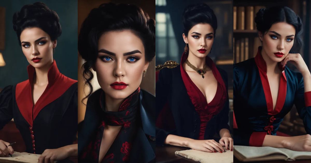 Lexica - Beautiful gang leader, woman, London 1814 year, overcast ...