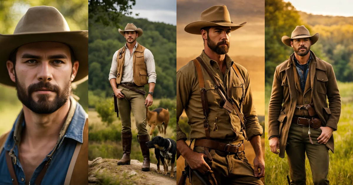 Lexica - Handsome masculine country hunter person