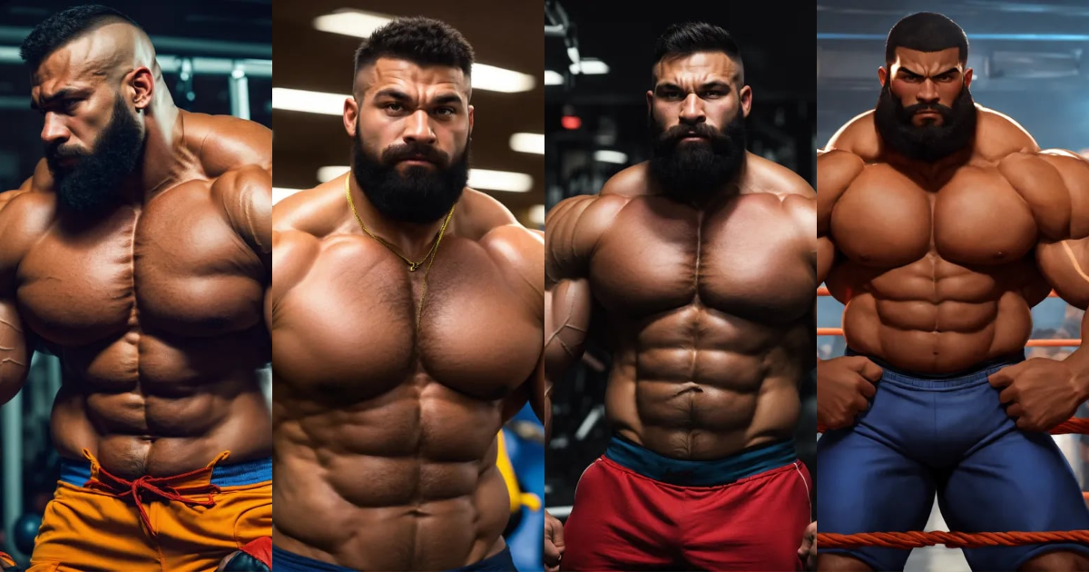 Lexica - 30-year-old hairy man with big muscles, Balrog from Street ...