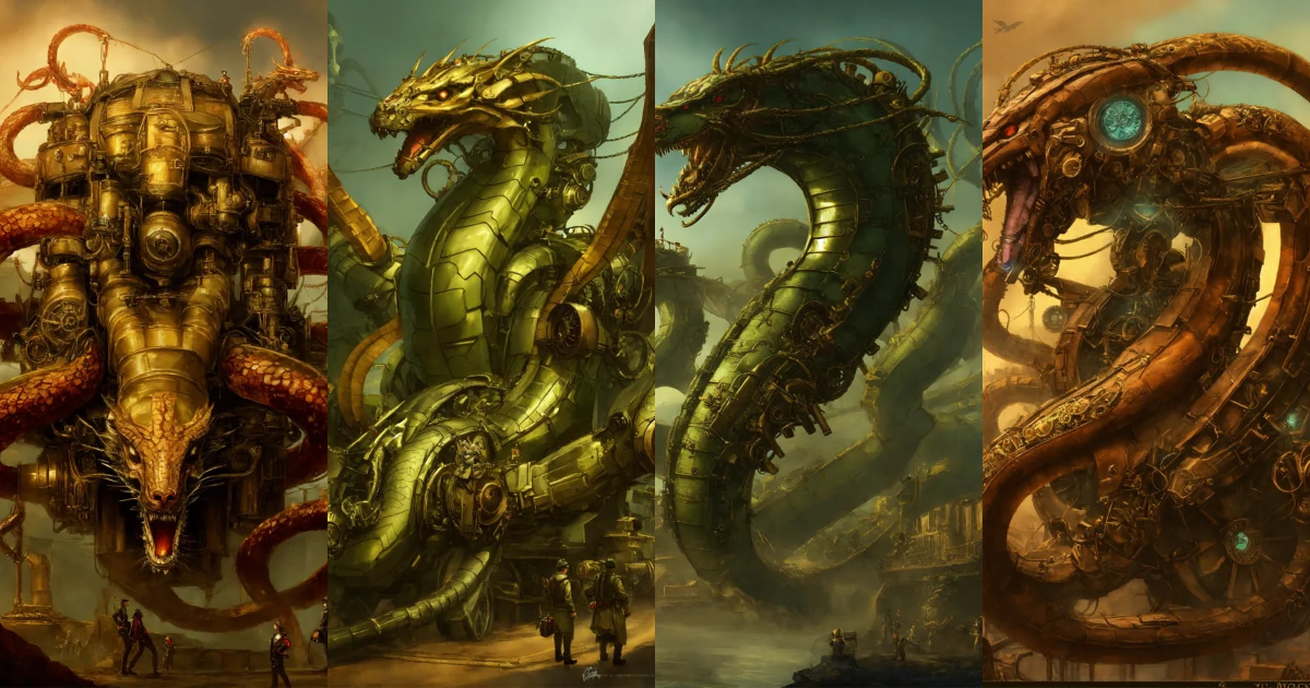 Lexica - Mechanical hydra, mech hydra, fantasy, fiction, hydra ...