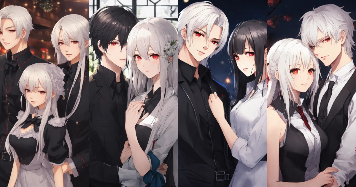 Lexica - Guy and girl 20 years old. twins. The girl has white long ...