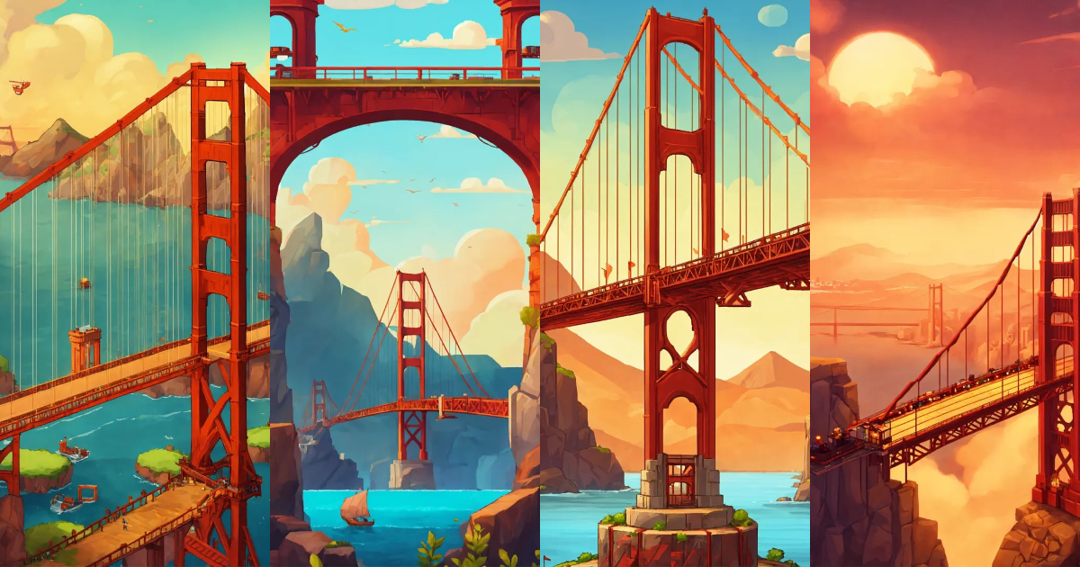 Lexica - Plataforma 2d game Golden Gate Bridge