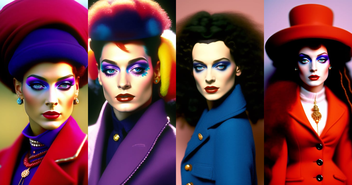 Lexica - 80s Boy George as a doll, dreadlocks, delicate makeup, thin ...