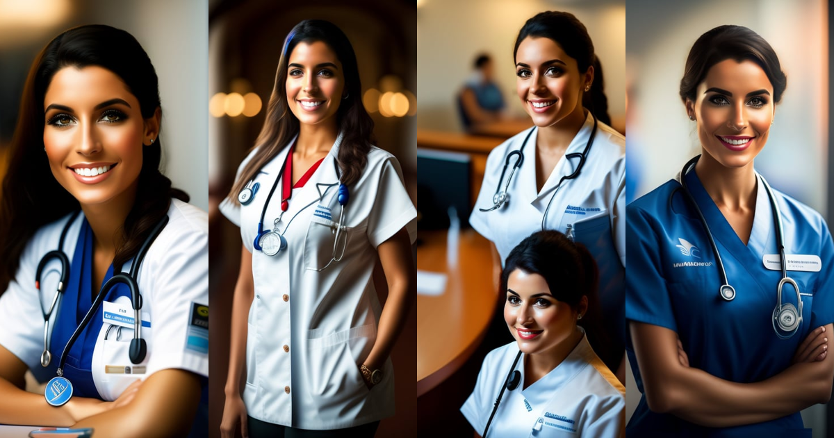 Lexica - Photo of a overweigh young spanish nursing student