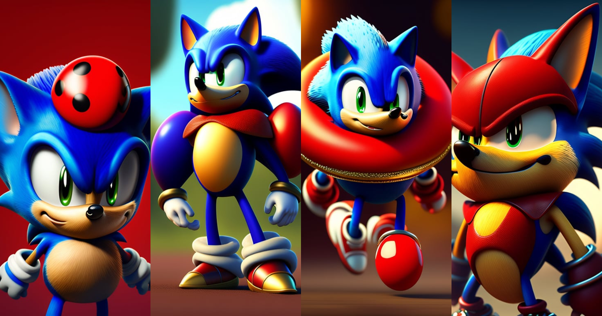 Lexica - Sonic the hedgehog dressed as a ladybug