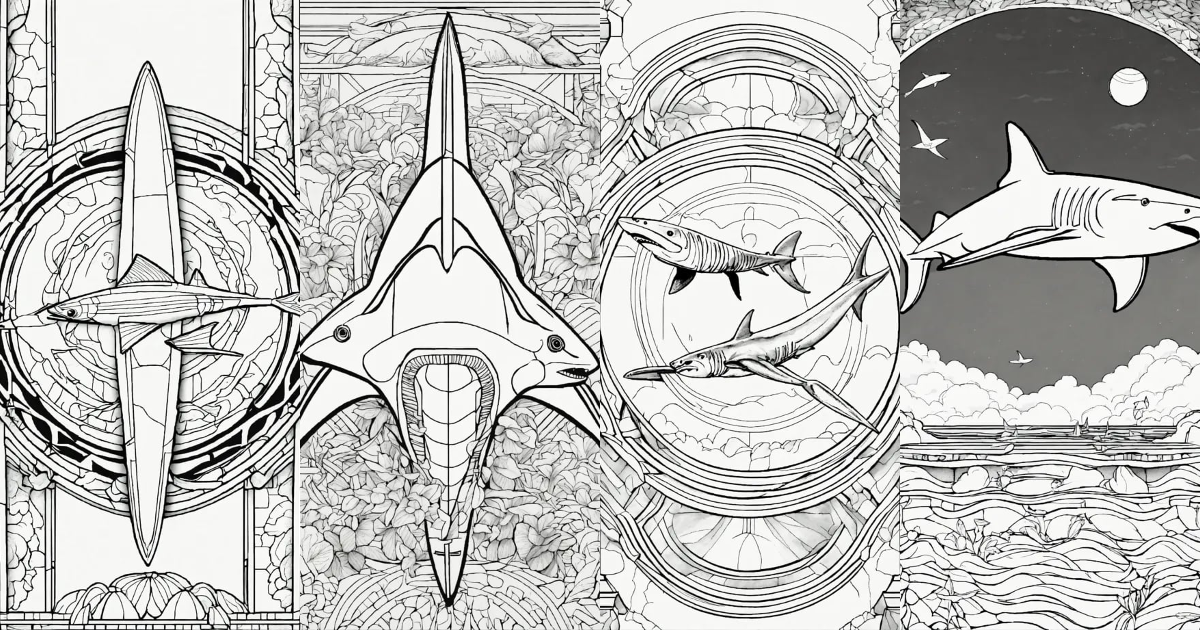 Lexica - Coloring page for adults, bold lines, dark lines, symmetrical ...