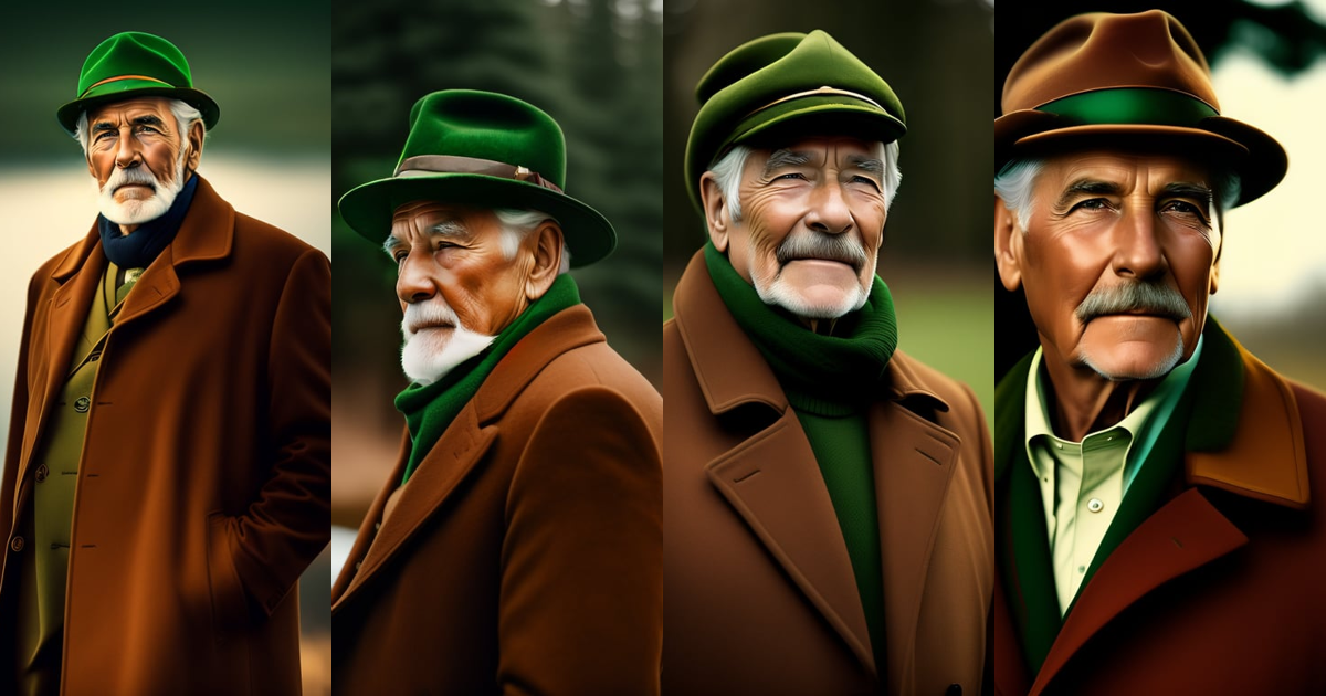 Lexica - Old man in brown coat and green cap
