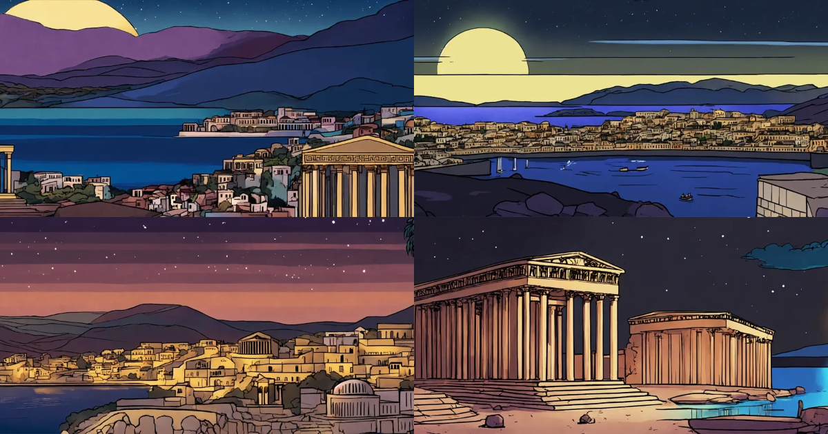 Lexica - Goth greek world at night. comic