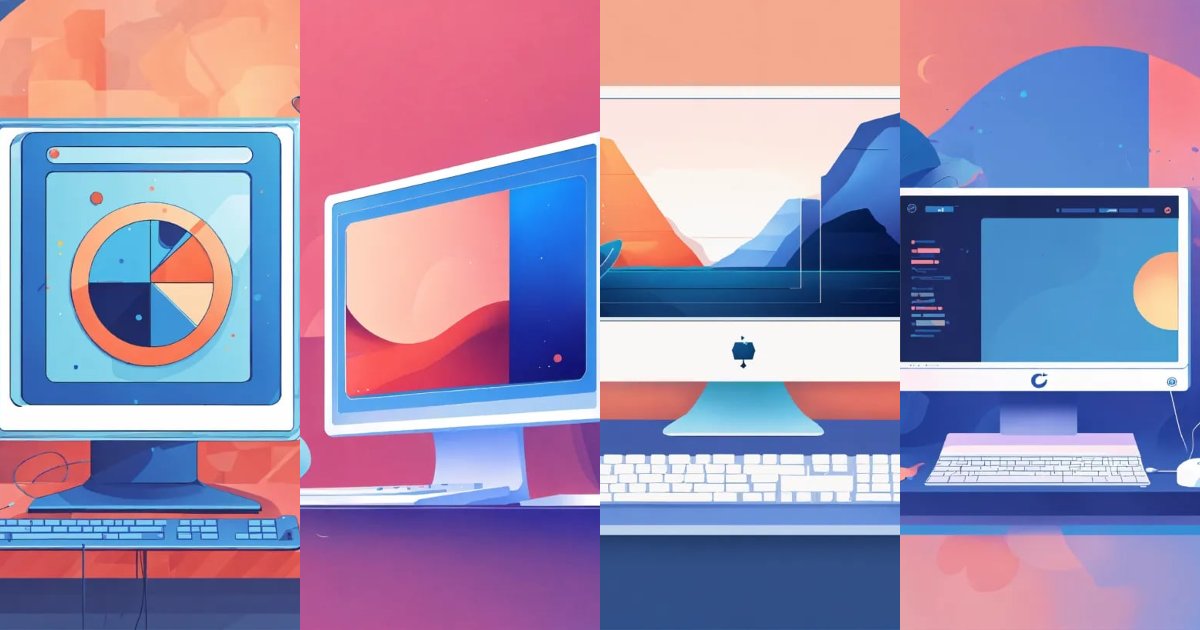 Lexica - Flat vector illustration computer, at the style o web ...