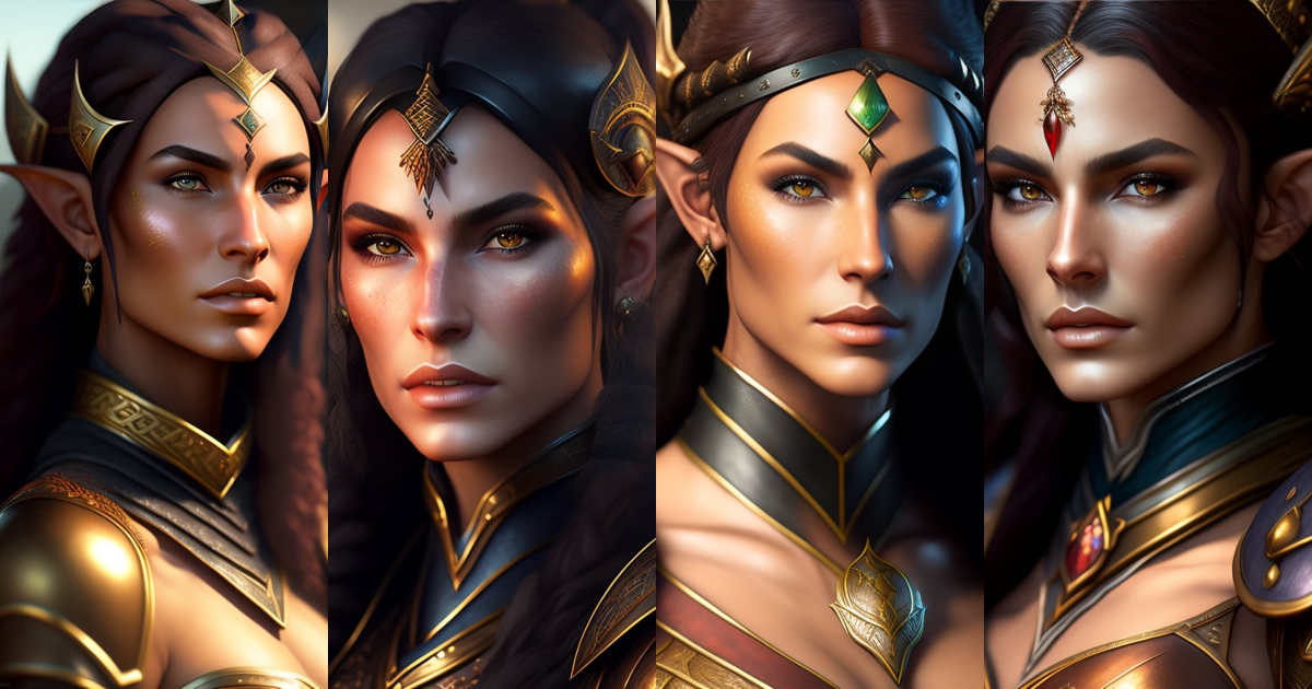 Lexica - Dungeons and dragons female elf amazon character closeup ...