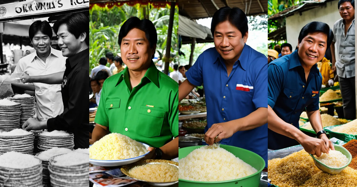 Lexica - Bongbong marcos, ferdinand marcos jr. selling 20 pesos rice in ...