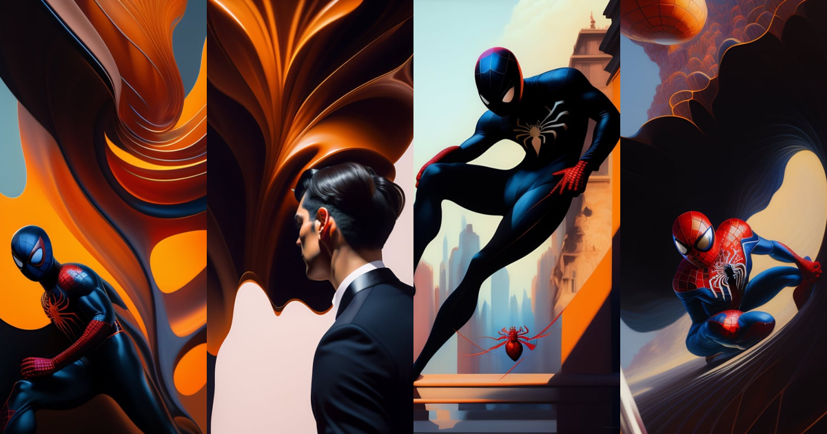Lexica - Spider man, painting, expressionism, amazing composition ...