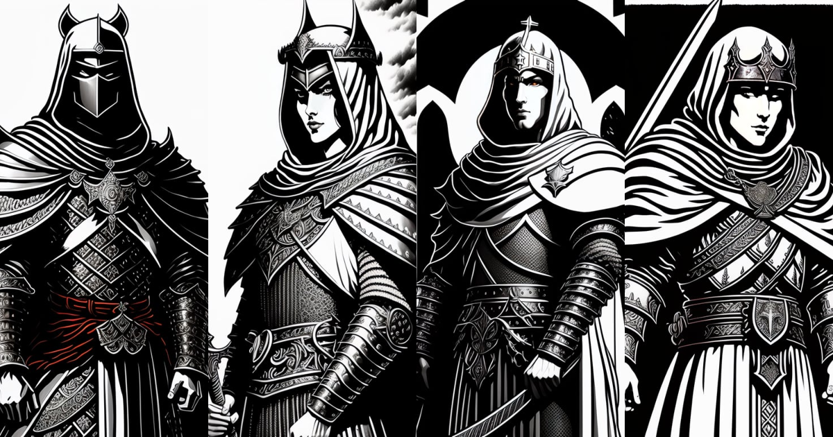 Lexica - Christian knight, crusader, templar, knight, Drawing in the ...