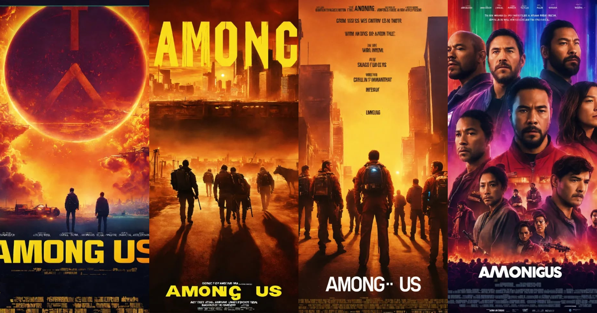 Lexica - Movie poster of a movie called among us movie full of crew ...