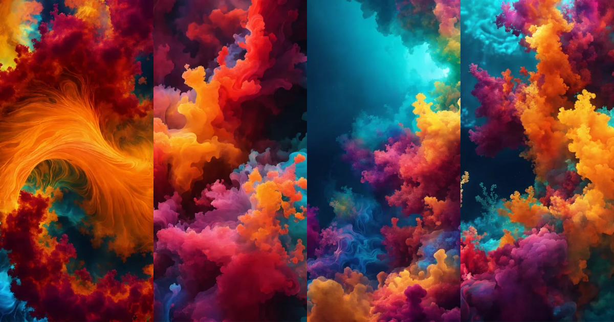 Lexica - Fractals, underwater ink creation, colorful ink waves, light ...