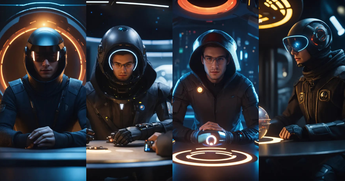 Lexica - Nerdy 25 year old male cyborg hacker wearing futuristic ...