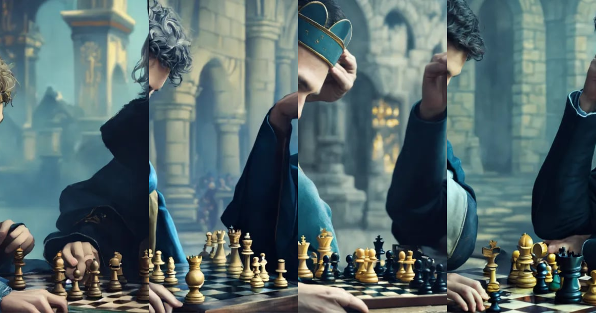 Lexica - Two masters are playing chess, with cold and advanced ...