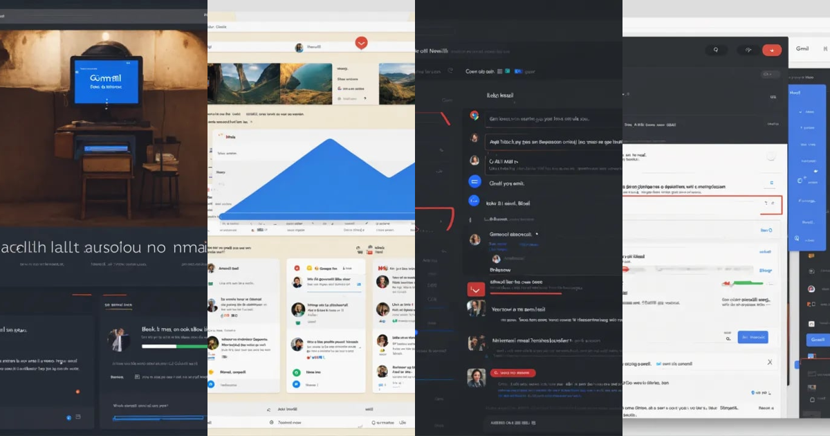 Lexica - Gmail ux/ui black blue