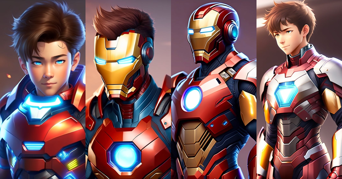 Lexica - Iron man, animation boys cute boy,15year old
