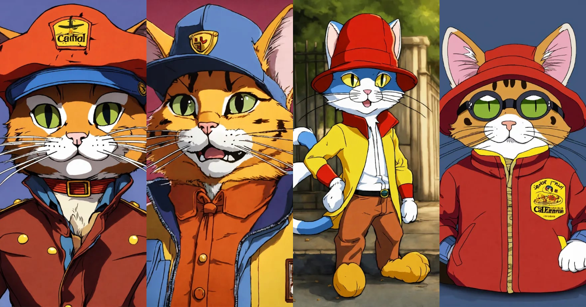 Lexica - Top cat hat from Seinfeld in the anime style of Akira Toriyama.