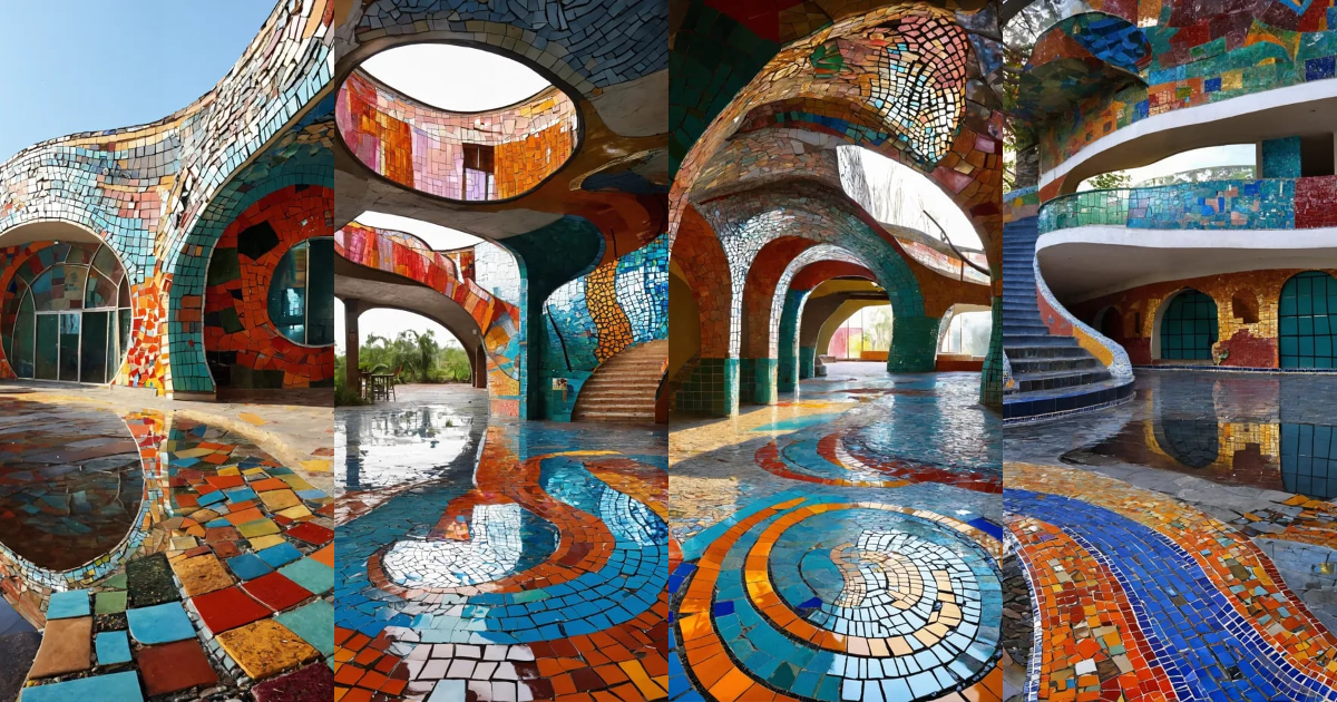 Lexica - A unique, mosaic-covered community building. it is an inviting ...