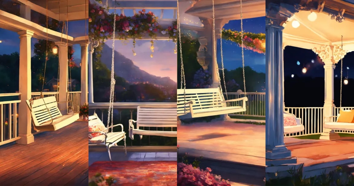 Lexica - Epic shot of a ultra detailed Veranda with white railings and ...