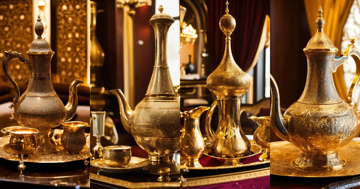Lexica - Arabic coffee pot dallah dalla Set baroque Saudi nouveau riche ...